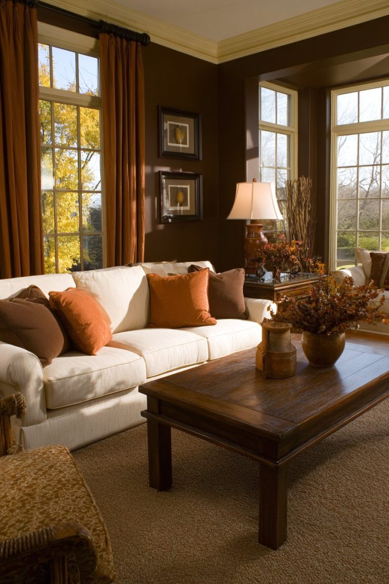 Brown Living Room Decorating Ideas: 17 Warm Designs for Cozy Elegant ...